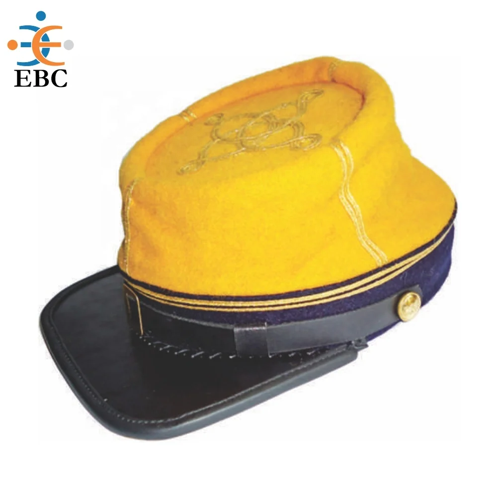 Blazer Civil Kepi with Leather - High Quality Confederate Officers Kepi ...