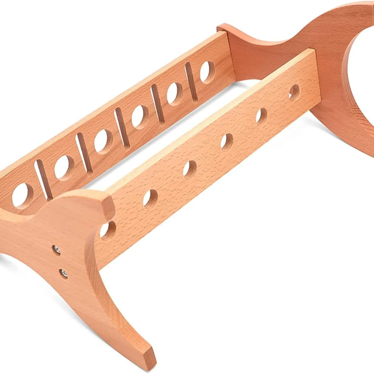 Wooden Scissors Rack 6 Sets - Barber Shop Comb Rack - Solid Wood Comb ...