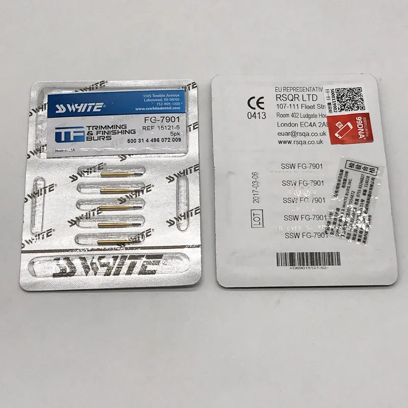 ISO Approved SSW FG-7901 Carbide Burs for Dental Finishing