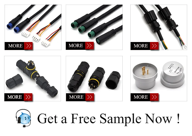 Round Small 4 Pin Connector Types Ip65 Waterproof E.bike Electric ...