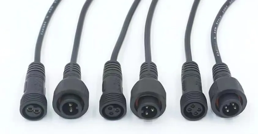 Custom Waterproof Aviation Plug M6 M8 M12 Plastic Nut Type 2 Pins 22 ...