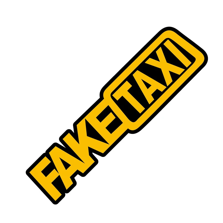 FAKE TAXI Car Sticker - Funny Decal for Window Bumper