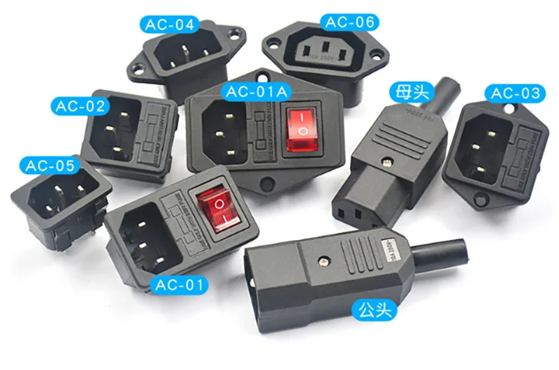 Ac Power Socket Panel Installation With Rocker Switch And Fuse ...