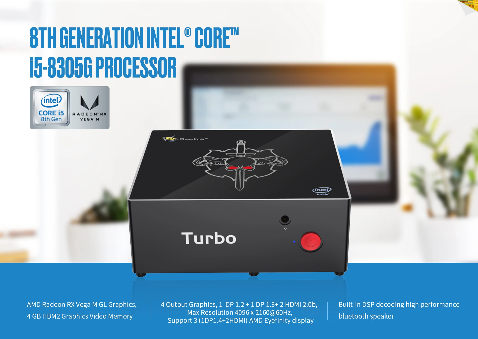 Hot! Epro Novo Tablet Kaby G5 I5-8305g Mini Pc Para O Windows 10 ...