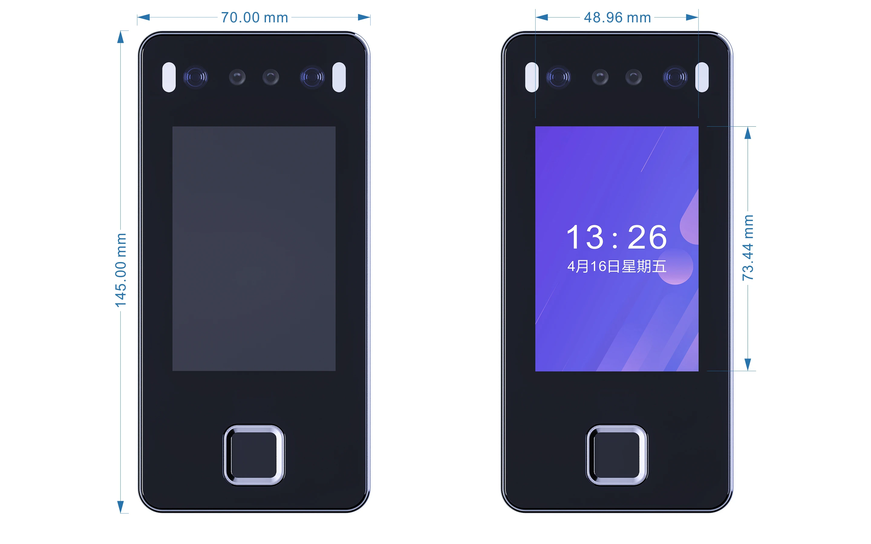 Standalone Touch Screen Face/palm Vein/fingerprint Recognition Access Control Time Attendance ...