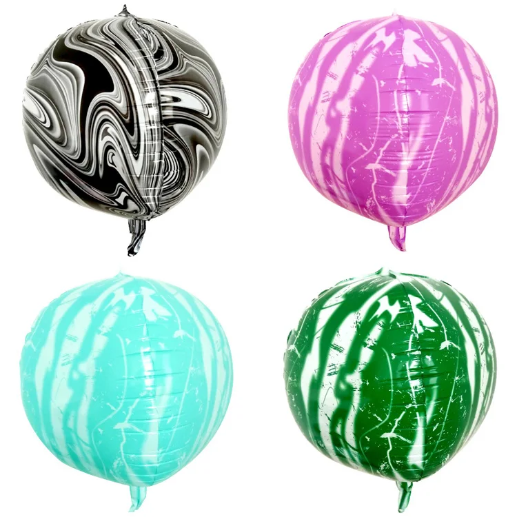 22 Inch 4d Foil Marble Balloons Round Floating Color Pastel Balloon ...
