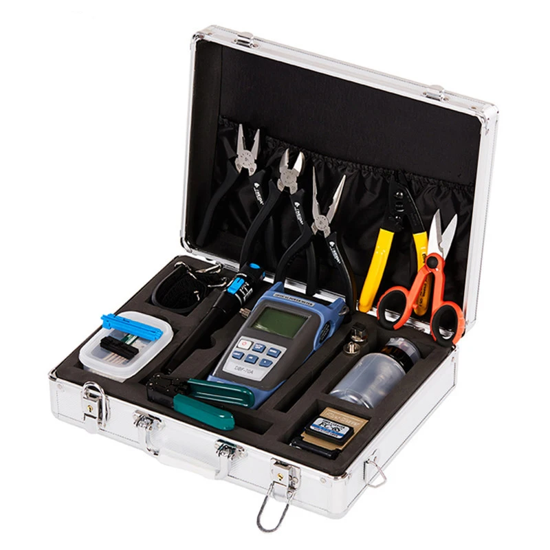 Fiber optic toolbox set fiber optic fiber cleaver optical power meter ...