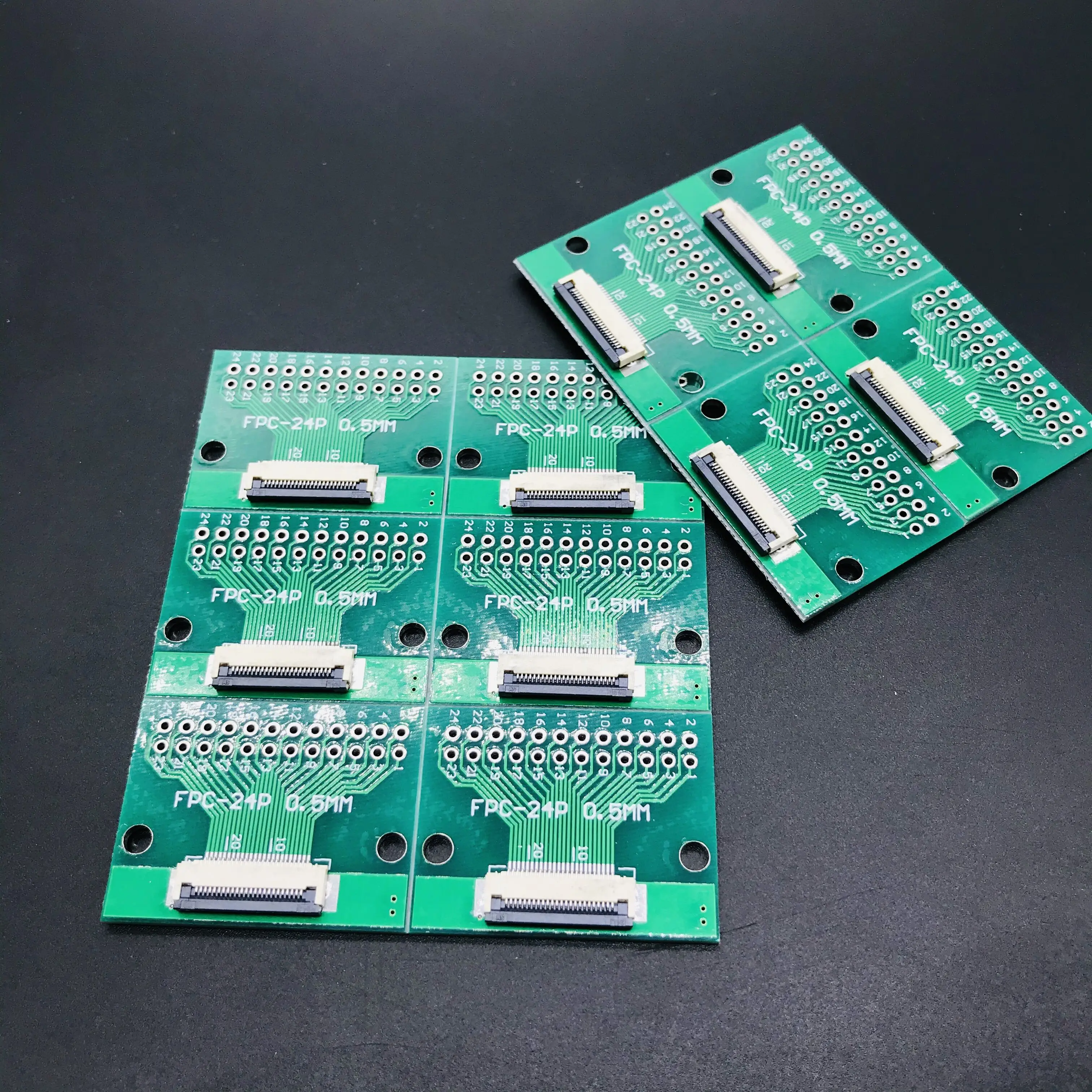 0.5mm 24pin FPC/FFC Connector to 2.54mm Plate Adapter PCB Board