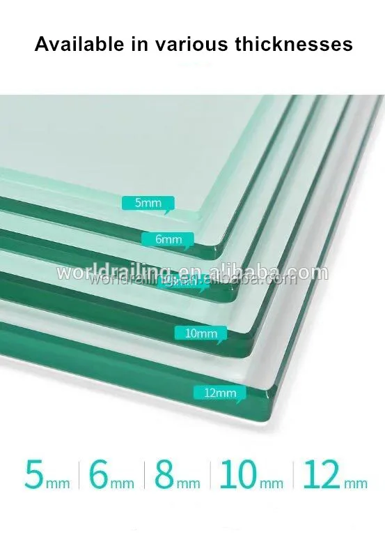 YL Factory Price 6mm 8mm 10mm 12mm Clear Crystal Tempered Glass ...