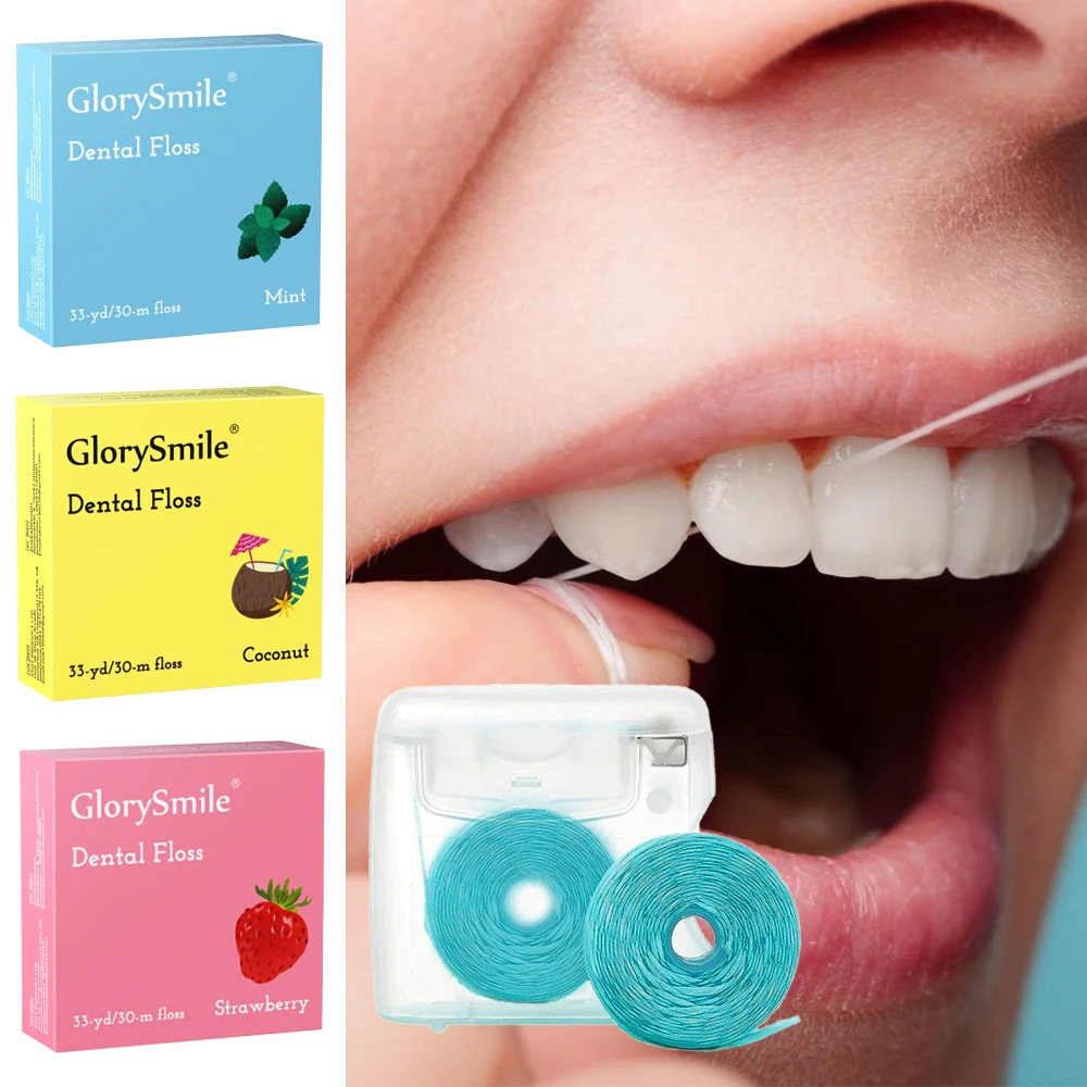 Flavored Waxed Dental Floss - 30M/50M Tooth Cleaning Thread