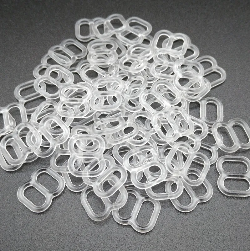 6mm Inner Size Plastic Ring and Slider in Clear Color