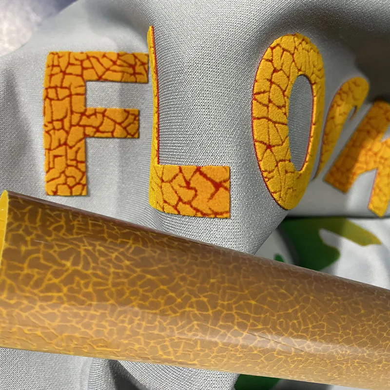 Wholesale Pattern Flocked Htv Rolls Sheet Customized Flocking Heat ...