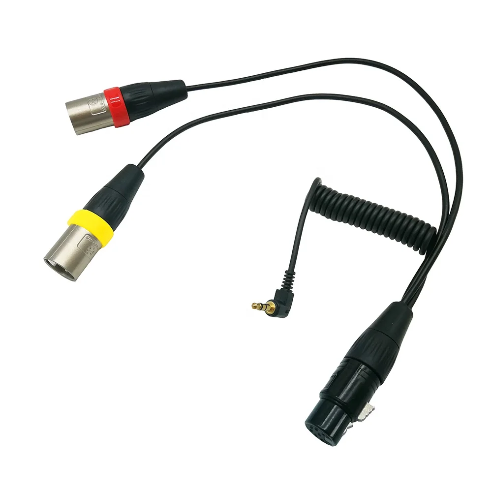 3pin Xlr Cable 7pin Xlr Male To Female Coiled Cable Spring With 3.5mm ...