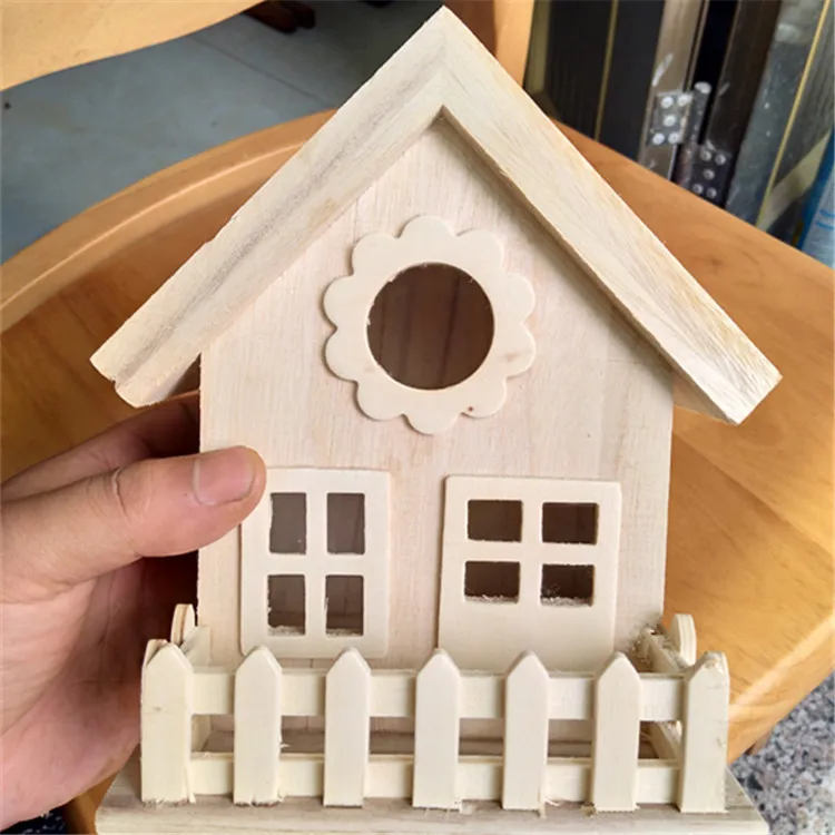 Cheap Rustic Wood Bird House Creative Bird Nest New House And Brid ...