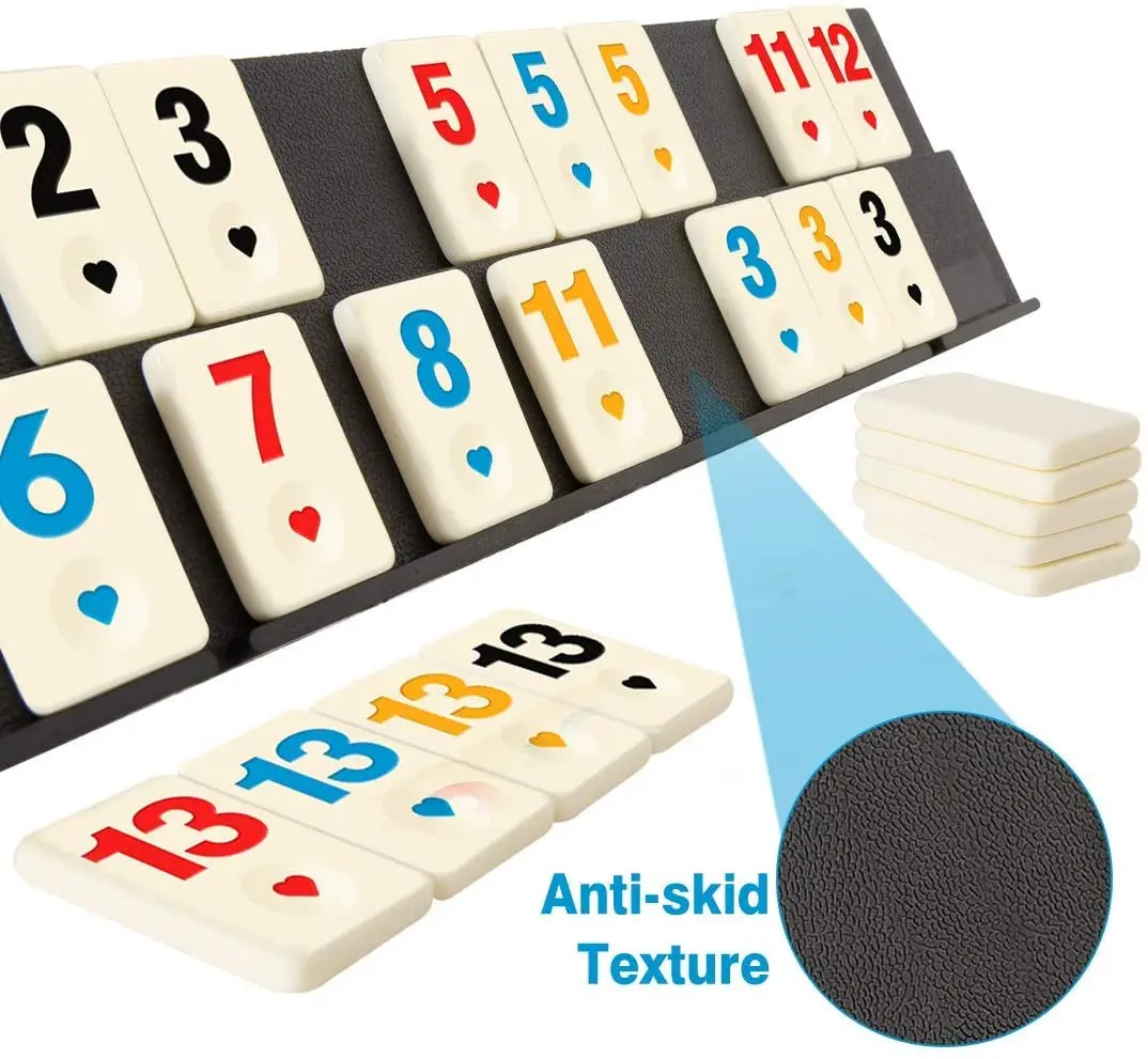 Yinlo 106 Rummy Tiles Game - Portable & Durable Travel Set