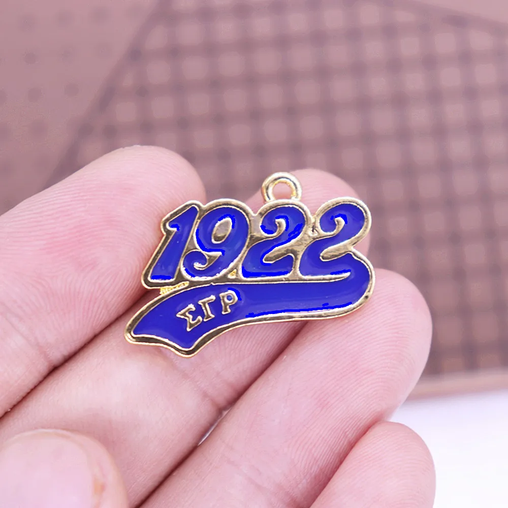 Gorgeous 18k Gold Plated Cute Design Greek Sigma Gamma Rho Symbol Sgrho ...