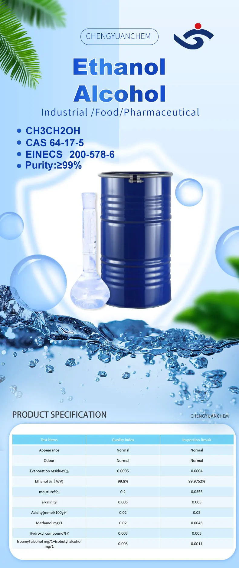 Ethanol 99.9% For Perfume - PAKISTAN CHEMICAL