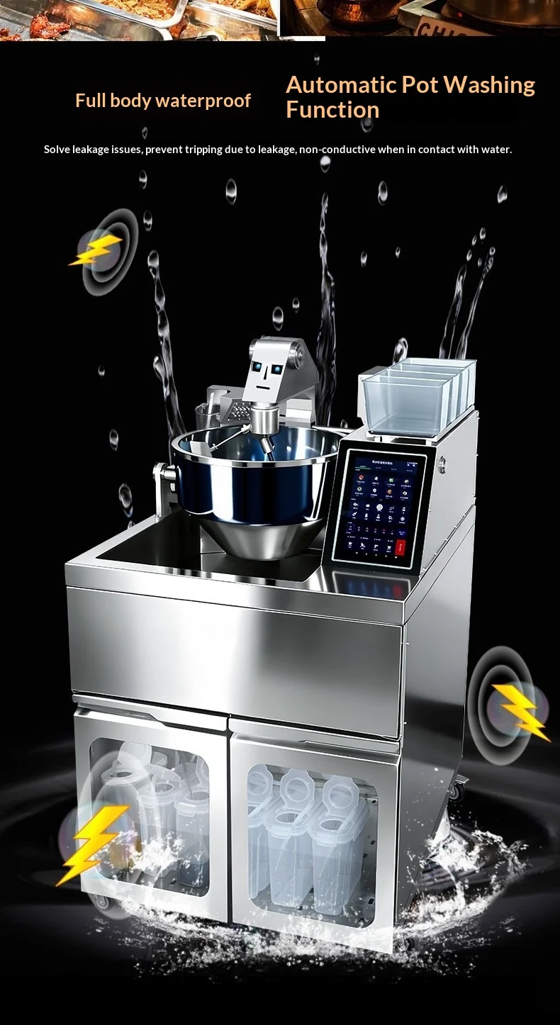 SEMIKRON Fully Automatic Cooking Wok Machine Robot Chef Auto Feeding ...