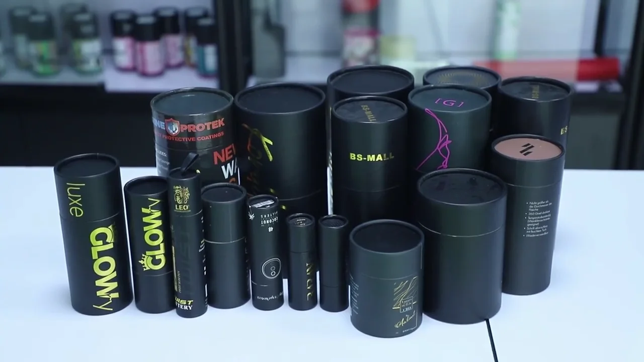 Custom Luxury Desgin Cylinder Box Cosmetic Essential Oils Skincare ...