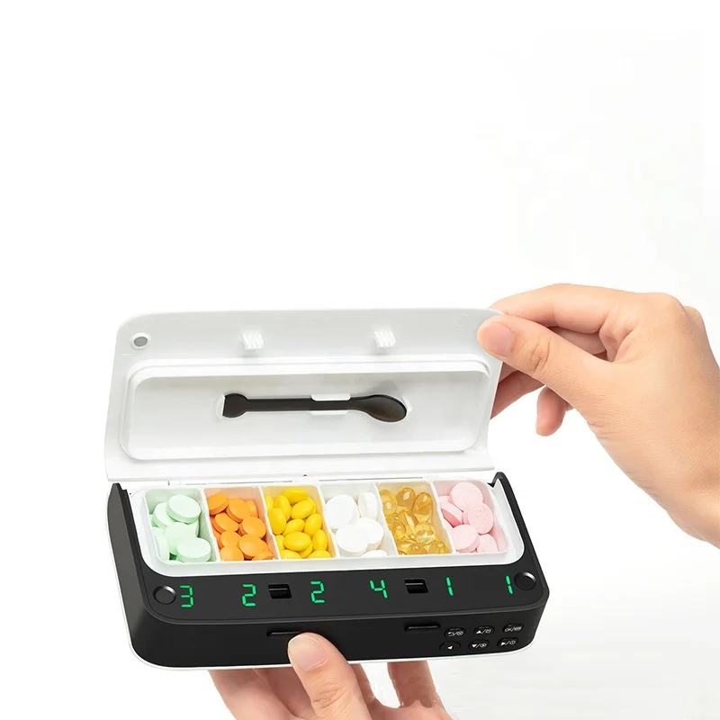 Smart Pill Organizer - Digital Pill Reminder with 7 Alarms