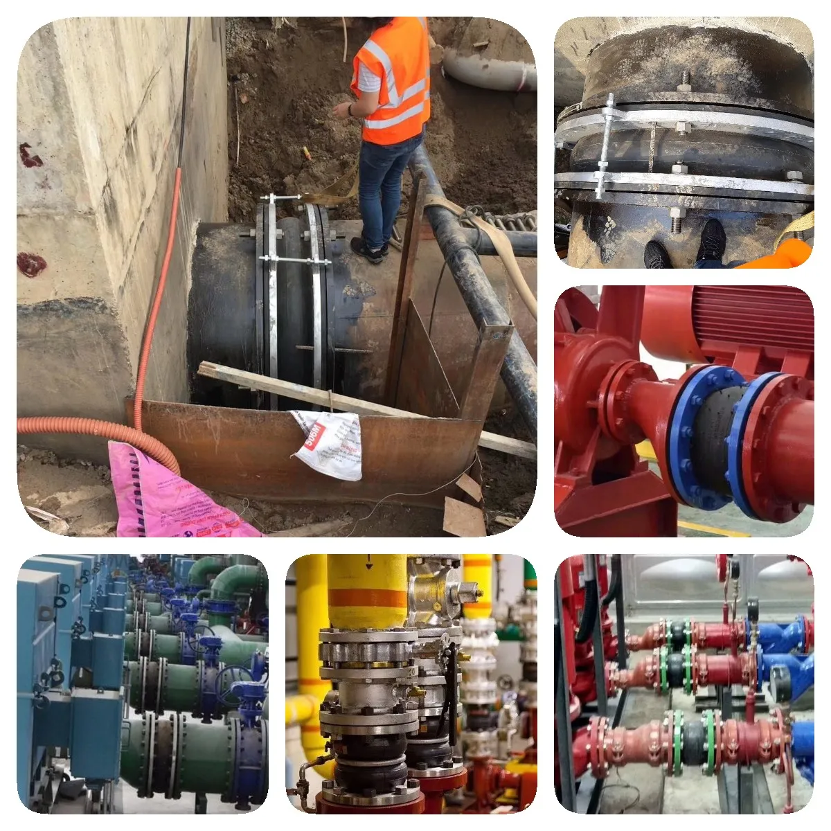 200mm ANSI Bellow Flange Flexible Neoprene Expansion Joint