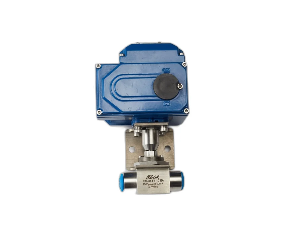 Stainless Steel Motorized Ball Valve 1/2" Foeged Hydraulic Control Gas ...