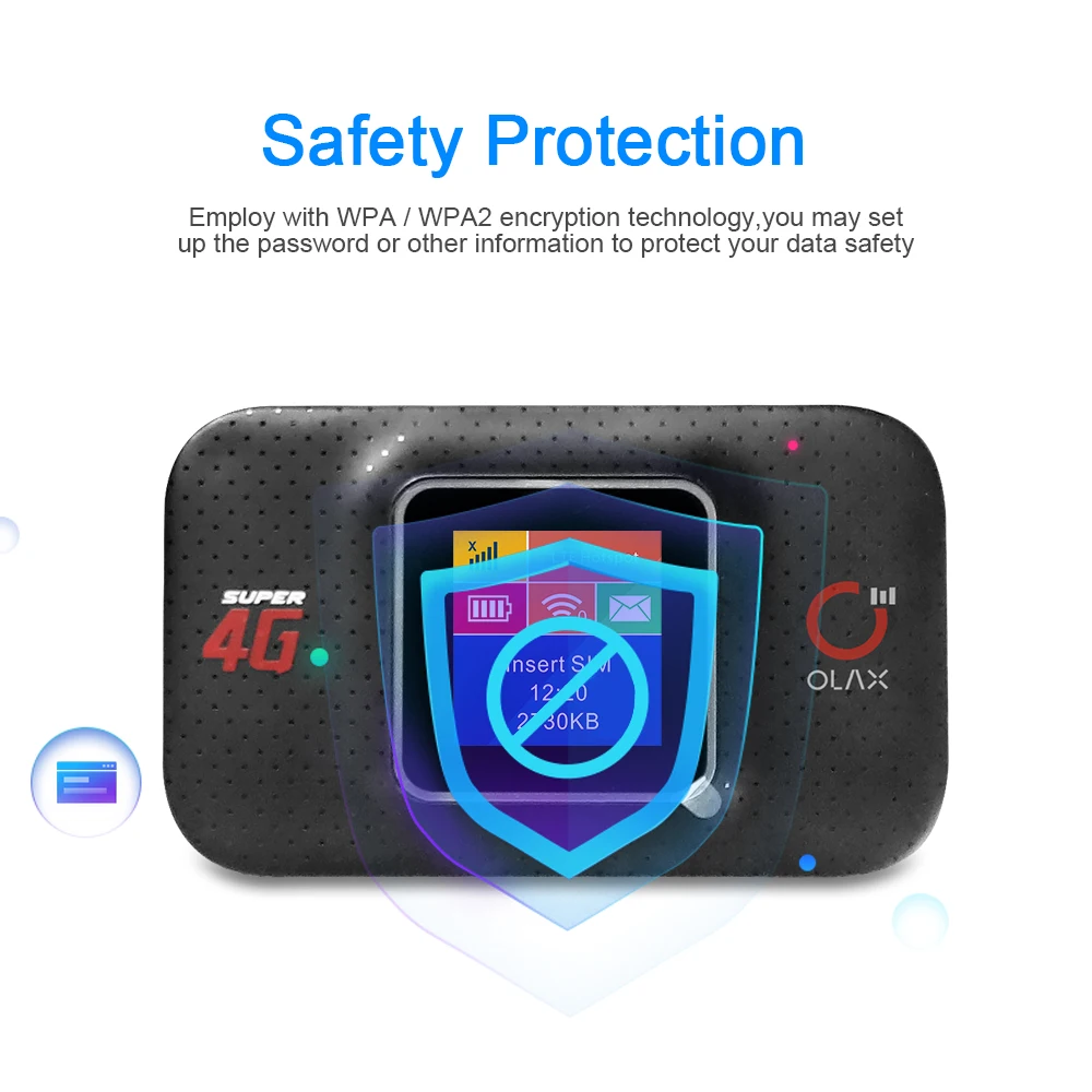 OLAX MF982 - High Speed 4G LTE Wi-Fi Router with 3000mah Battery