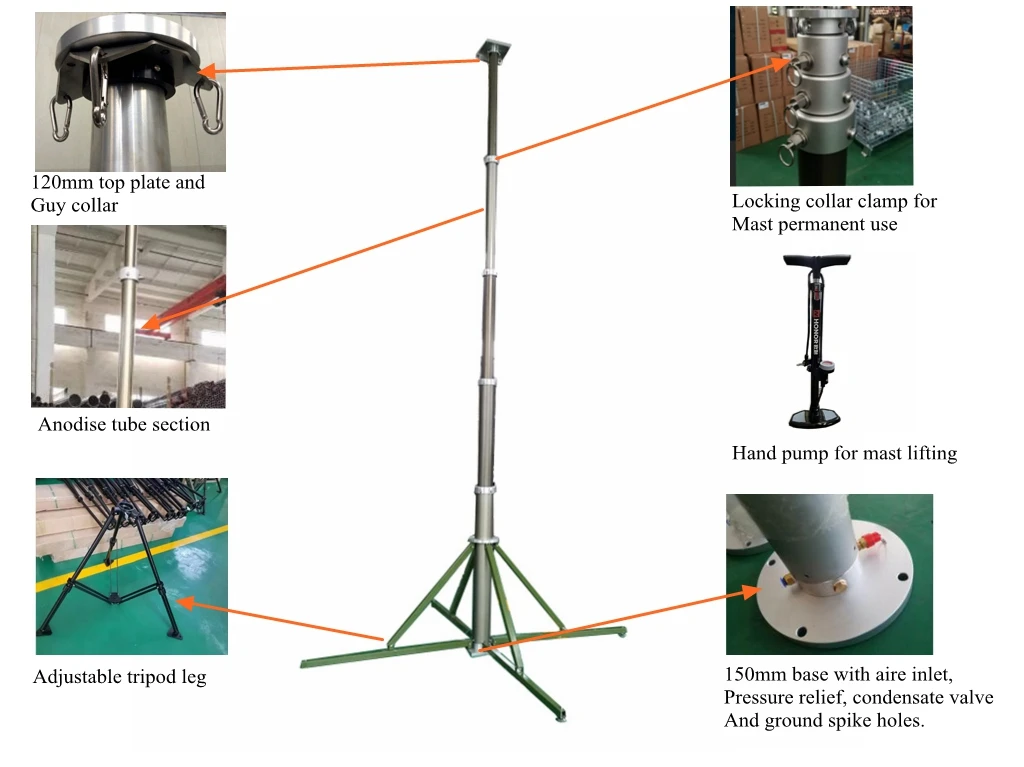 6m 15m 20m Mobile Tower Antenna - Telescopic Telecommunication Mast