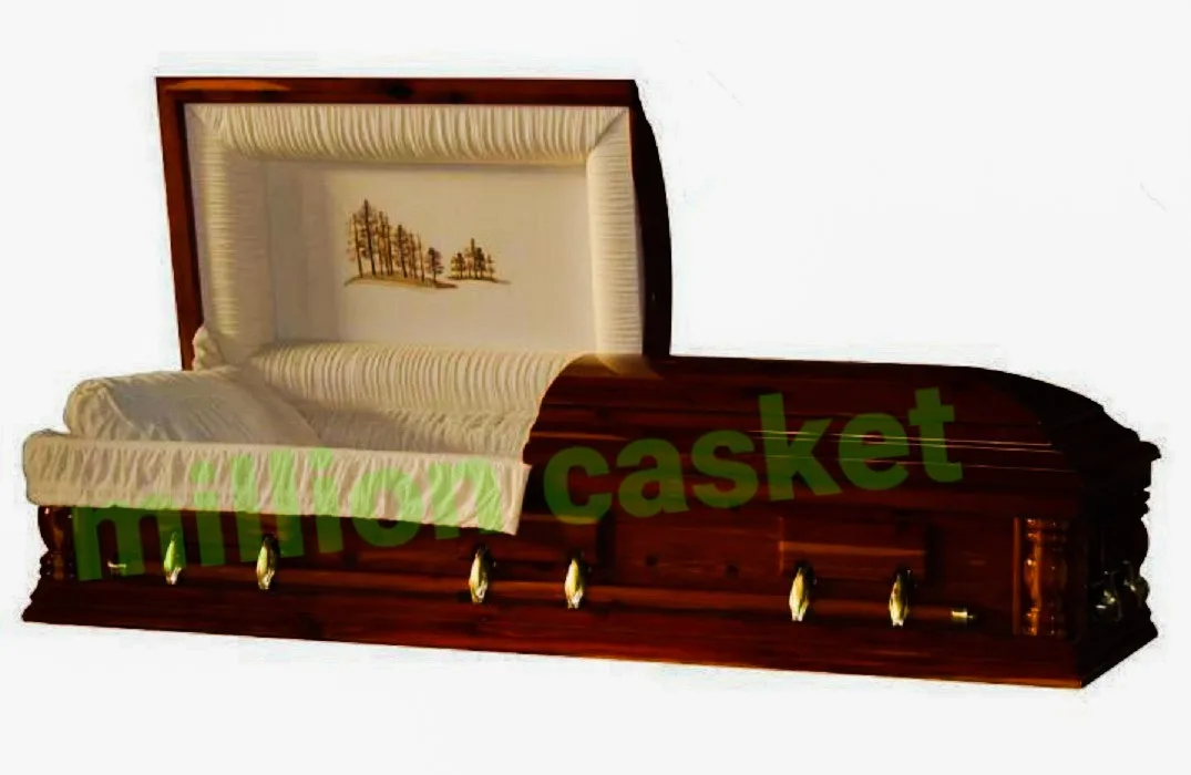 Cedar Veneer Funeral Bier With Wood Export Caskets And Classic Type ...