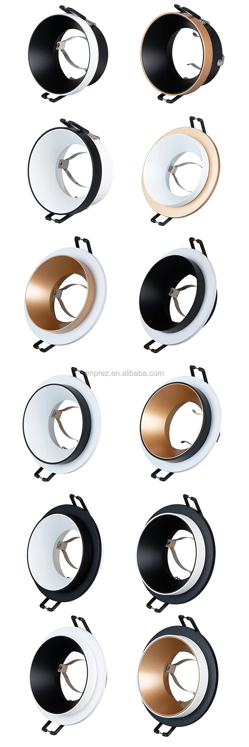 Multi-color Recessed Aluminum Spotlight Frame MR16 GU10 Led Downlight ...