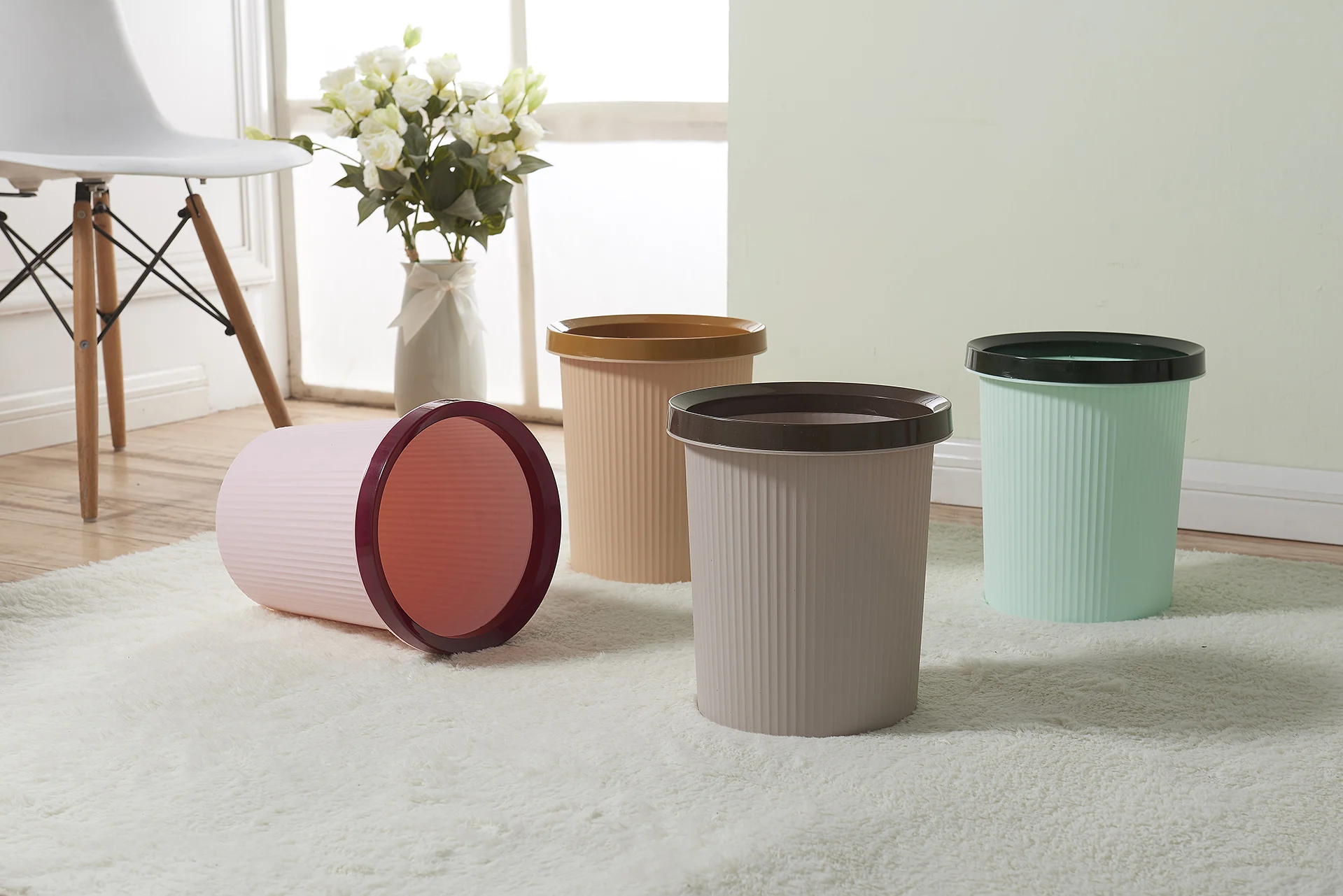 Pressing Ring Trash Can Wholesale Uncovered Nordic Style Trash Can ...