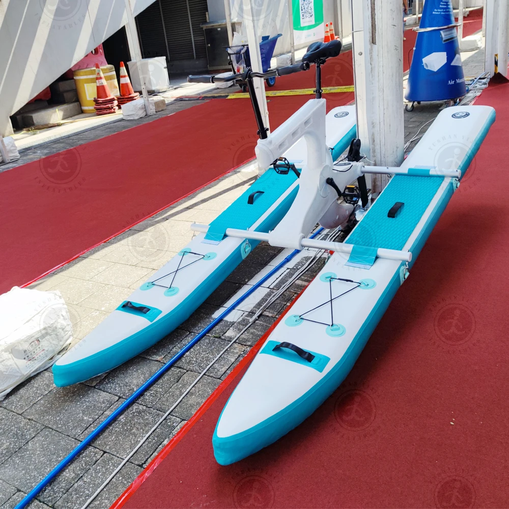 Inflatable Floating Water Bike Pedal Boats Hydrocycle Bicycle Leisure ...