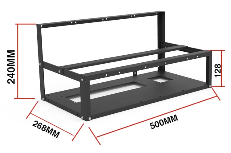 6 Gpu Open Chassis Fixed Bracket Studio Gpu Rack 6 / 8 / 12 Card Open ...