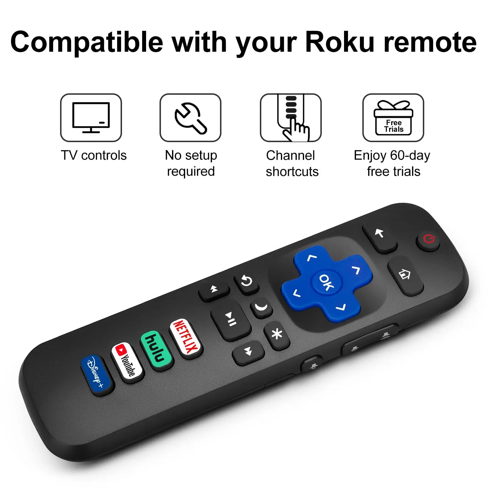 Universal Smart Remote Control for Roku TV - Firstrich RC280