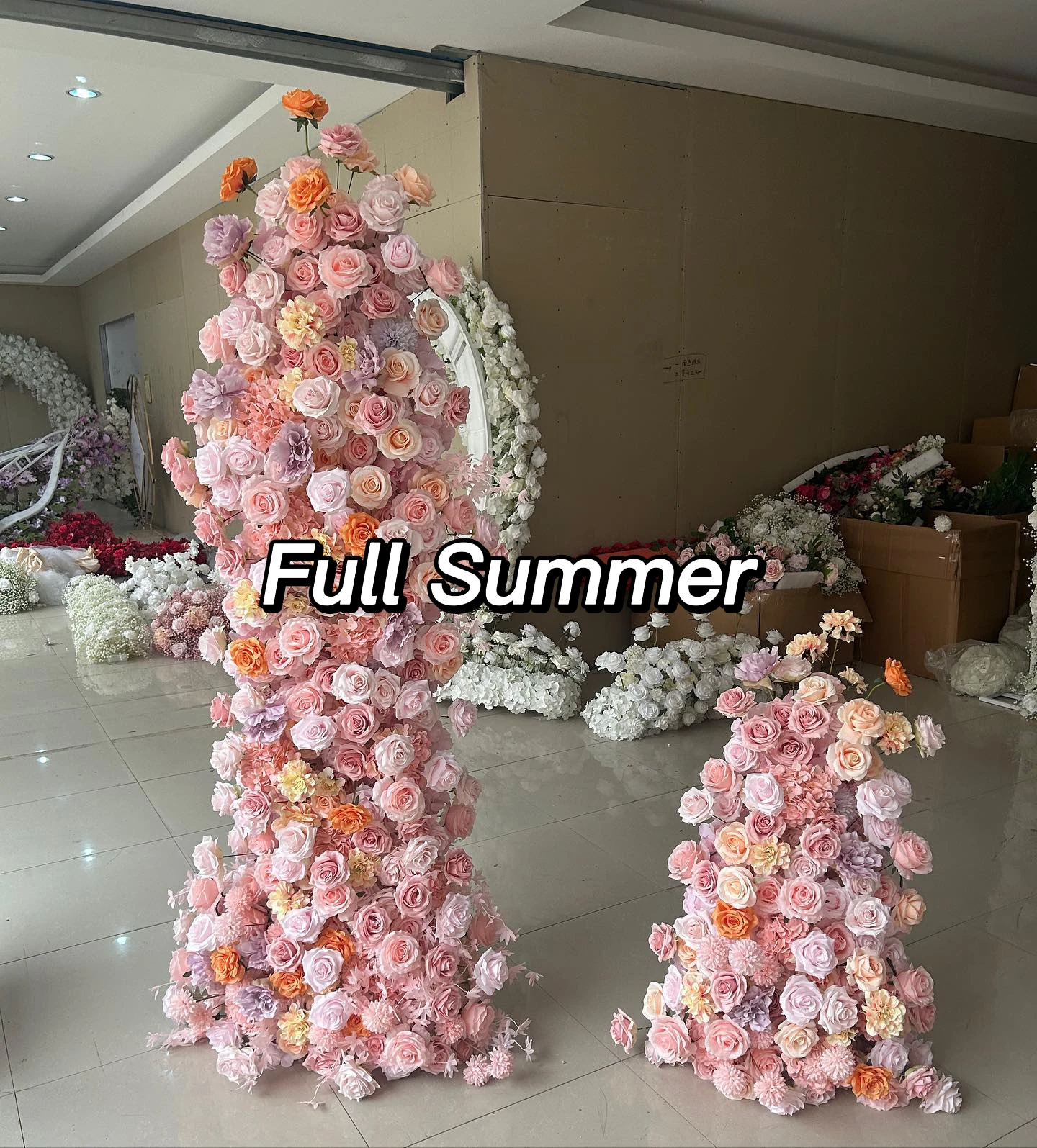 Pink Artificial Flower Runners Wedding Decor Wedding Props Pink ...