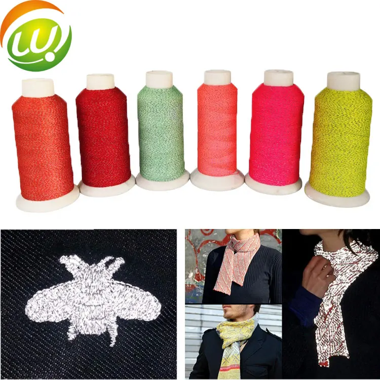 Reflective Yarn For Sewing And Knitting Hi Vis Polyester Thread For ...