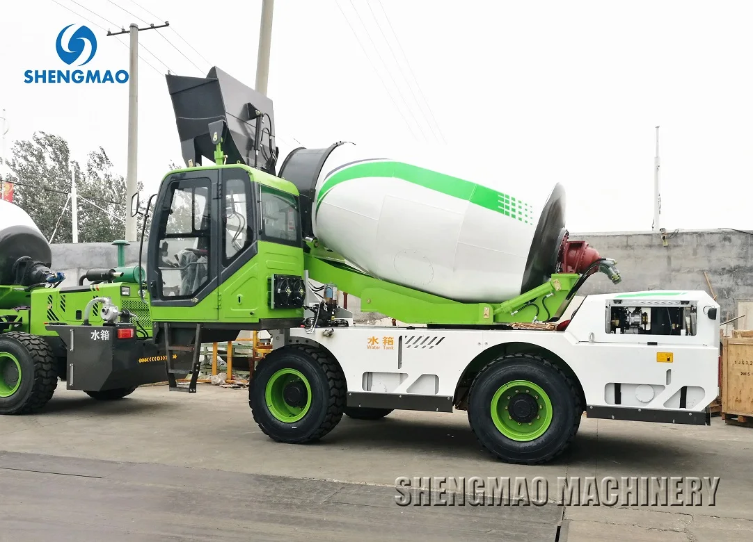3.5m3 Self Loading Mobile Concrete Mixer Self-sufficient Compact Cement ...