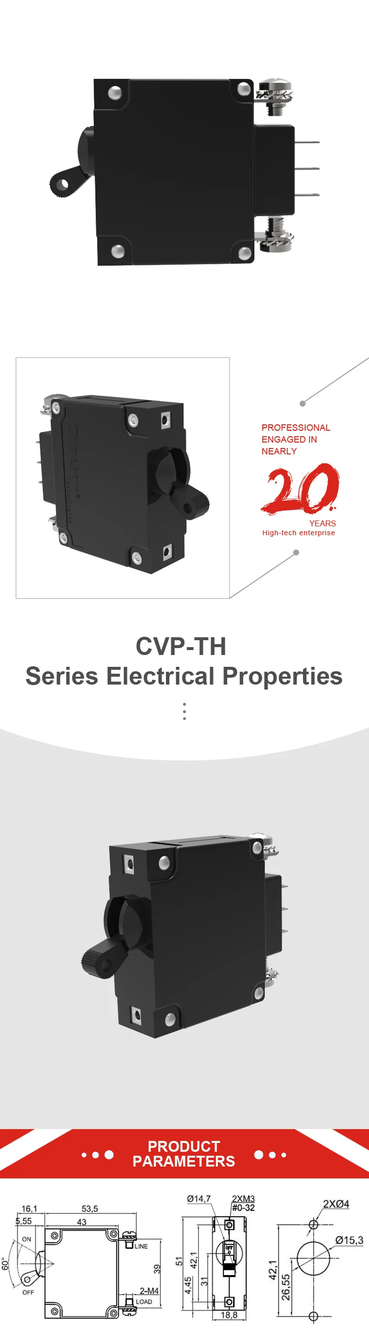 Chinehow Long Handle Mcb Types Hydraulit Magnetic Circuit Breaker - Buy ...
