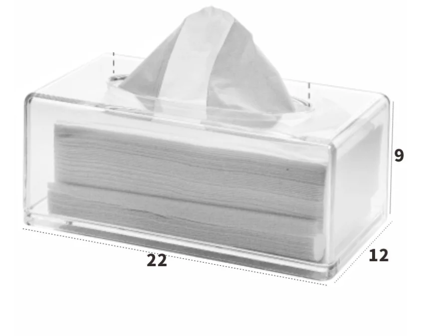 Clear Acrylic Tissue Box,Bathroom Facial Napkin Box Holders,Table Clear ...