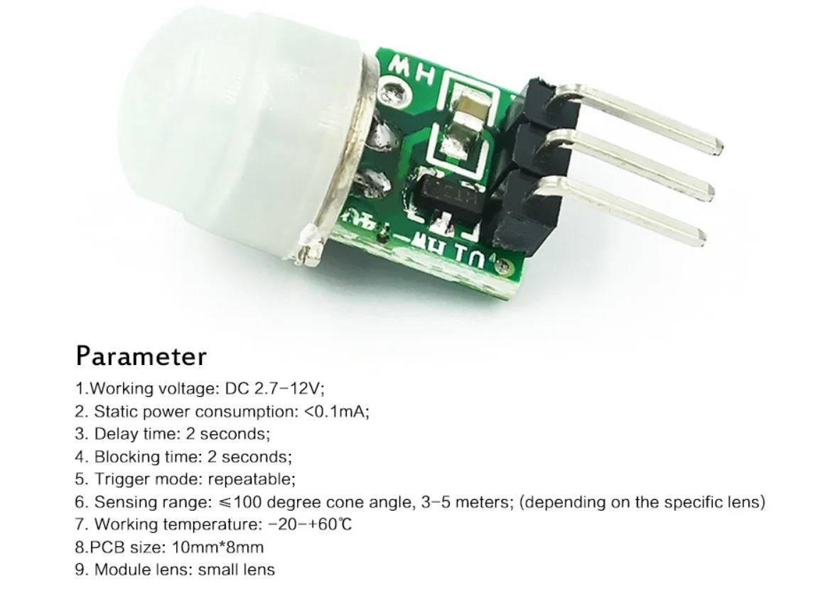 AM312 PIR Motion Body Human Sensor - Mini IR Infrared Detector