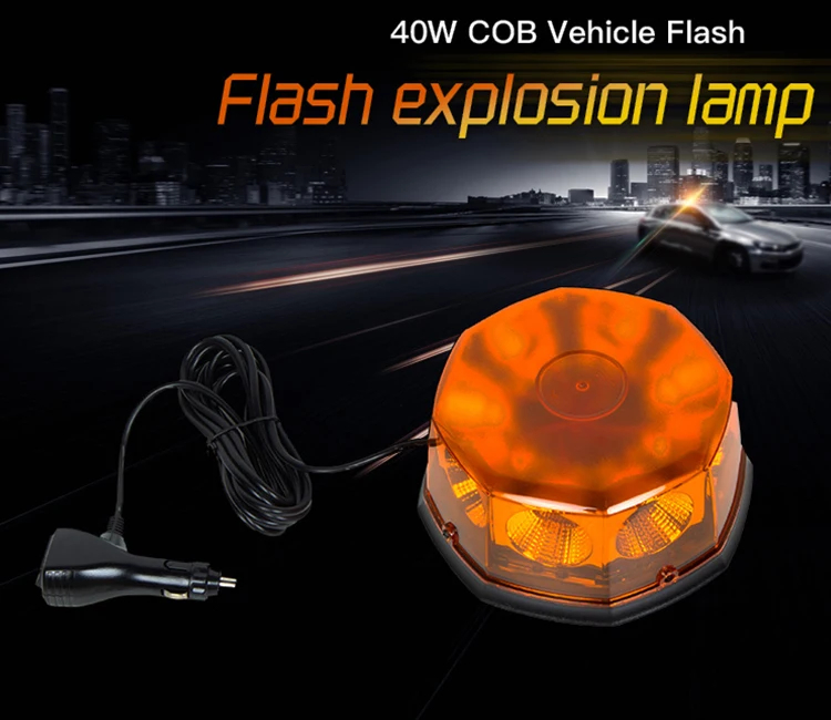 Truck Rooftop Rotating Emergency Flash Strobe Warning Led Beacon Amber ...