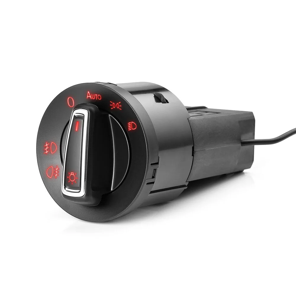 Car Auto Headlight Chrome Switch Plug for VW Polo Golf 4