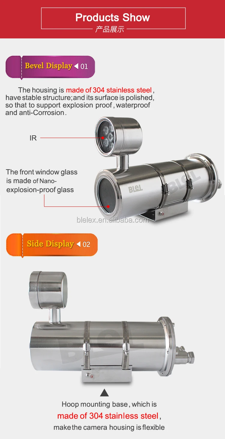 Explosion Proof IR Camera Enclosure - 304 Stainless Steel