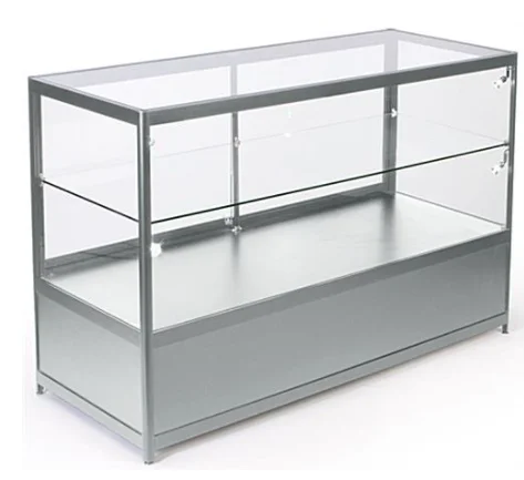 Aluminum Frame Jewelry Display Glass Showcase - Easy Install