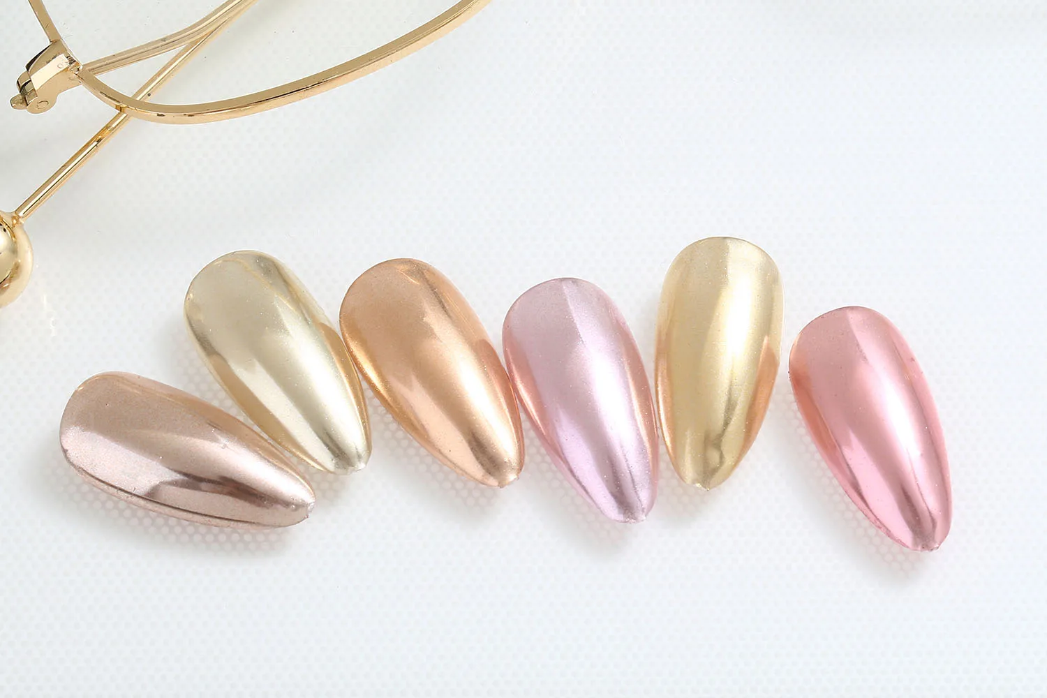 FS Nail Salon Magic Mirror Chrome Effect Metallic Color Luxury Gold ...
