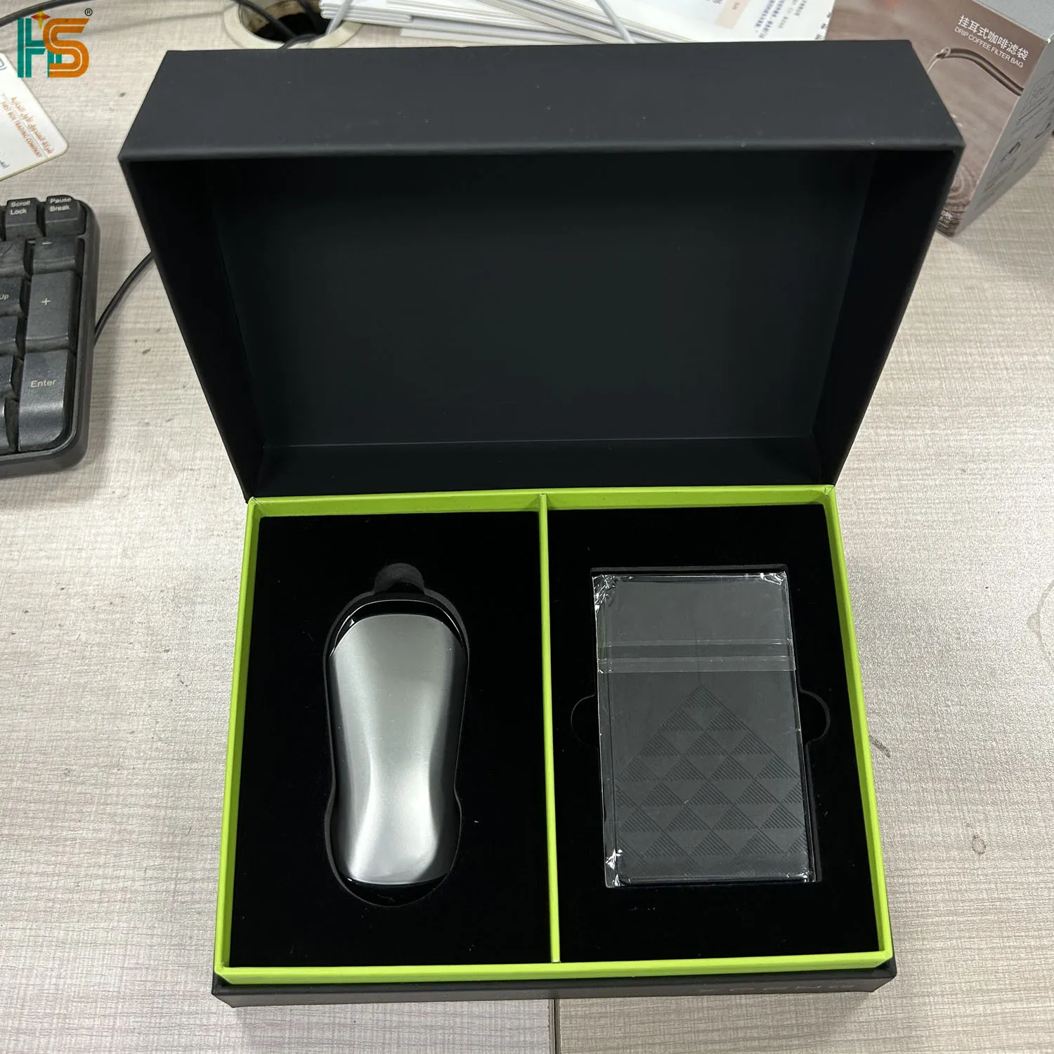 Luxury Black Color Flip Top Rigid Box Custom Computer Mouse And Mouse ...