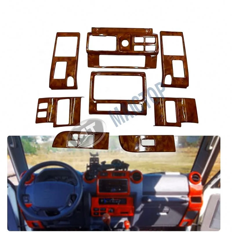 Maictop Car Accessories Wooden Dashboard Panel Interior Kit For Land ...