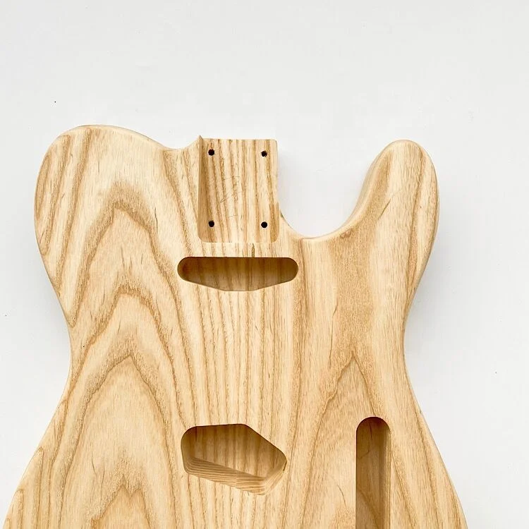 Custom Ash Solid Wood Unfinished Electric Guitar Body Replacement ...