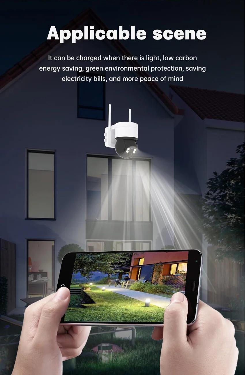 Outdoor HD Solar-Powered CCTV Security Camera with Night Vision ...