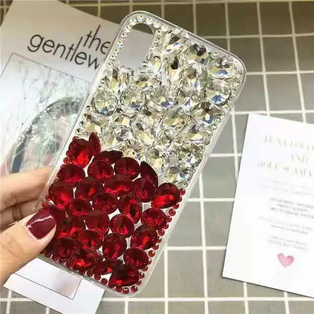 Full Cover 3d Rhinestone Handmade Crystal Bling Shiny Protective Back ...